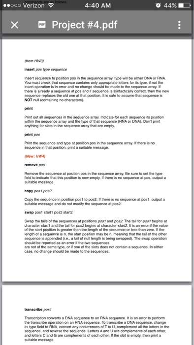 Solved Programming Project #3 A key element in many | Chegg.com