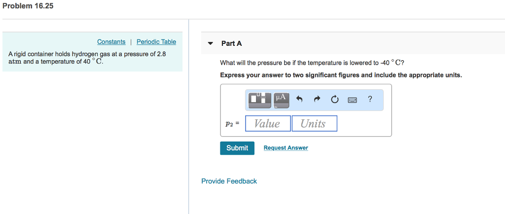 Solved Problem 16.25 Constants | Periodic Table Part A A | Chegg.com