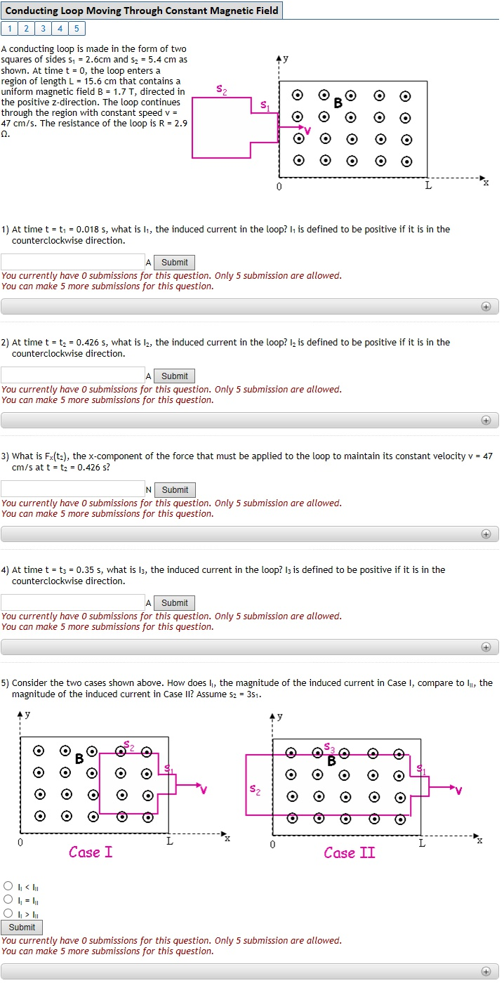 Solved Conducting Loop Moving Through Constant Magnetic | Chegg.com