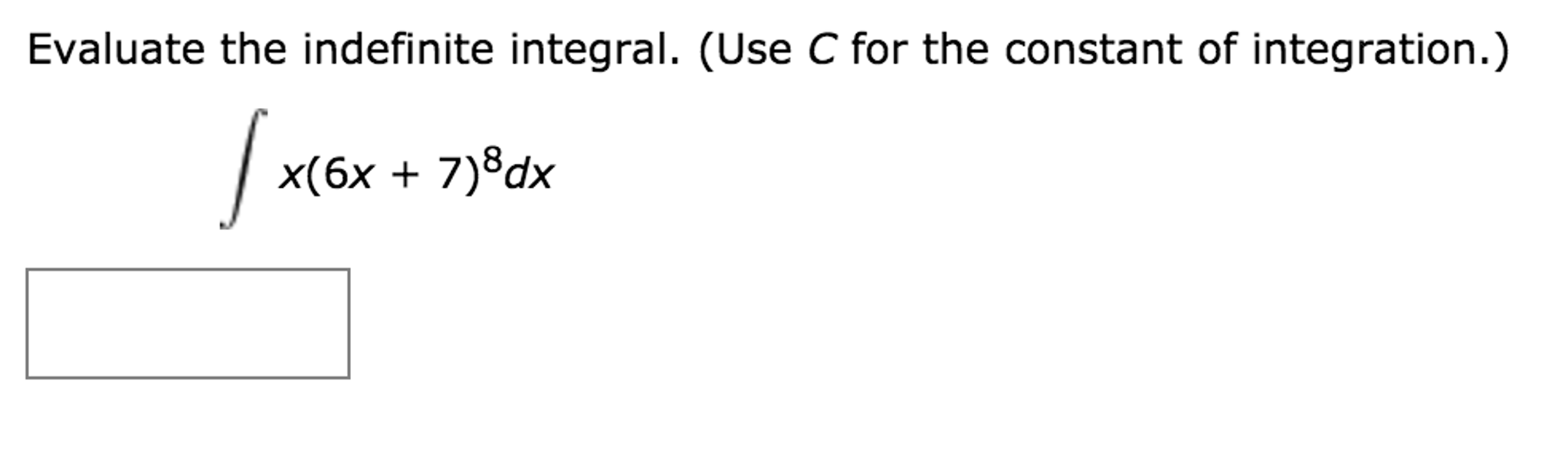 Solved Evaluate the indefinite integral. (Use C for the | Chegg.com Solved Evaluate the indefinite integral. (Use C for the | Chegg.com