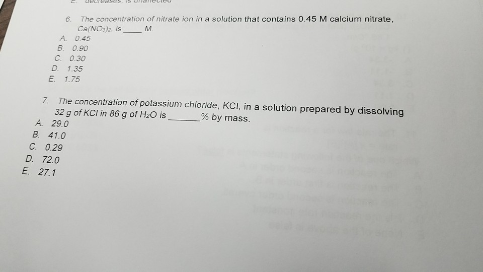 Solved The concentration of nitrate ion in a solution that | Chegg.com