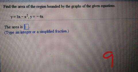 Solved Find the area of the region bounded by the graphs of | Chegg.com