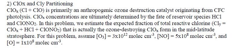2) Clox and Cly Partitioning Clox (Cl Clo is | Chegg.com