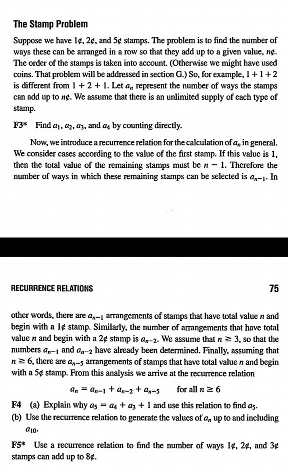 Solved The Stamp Problem Suppose we have l