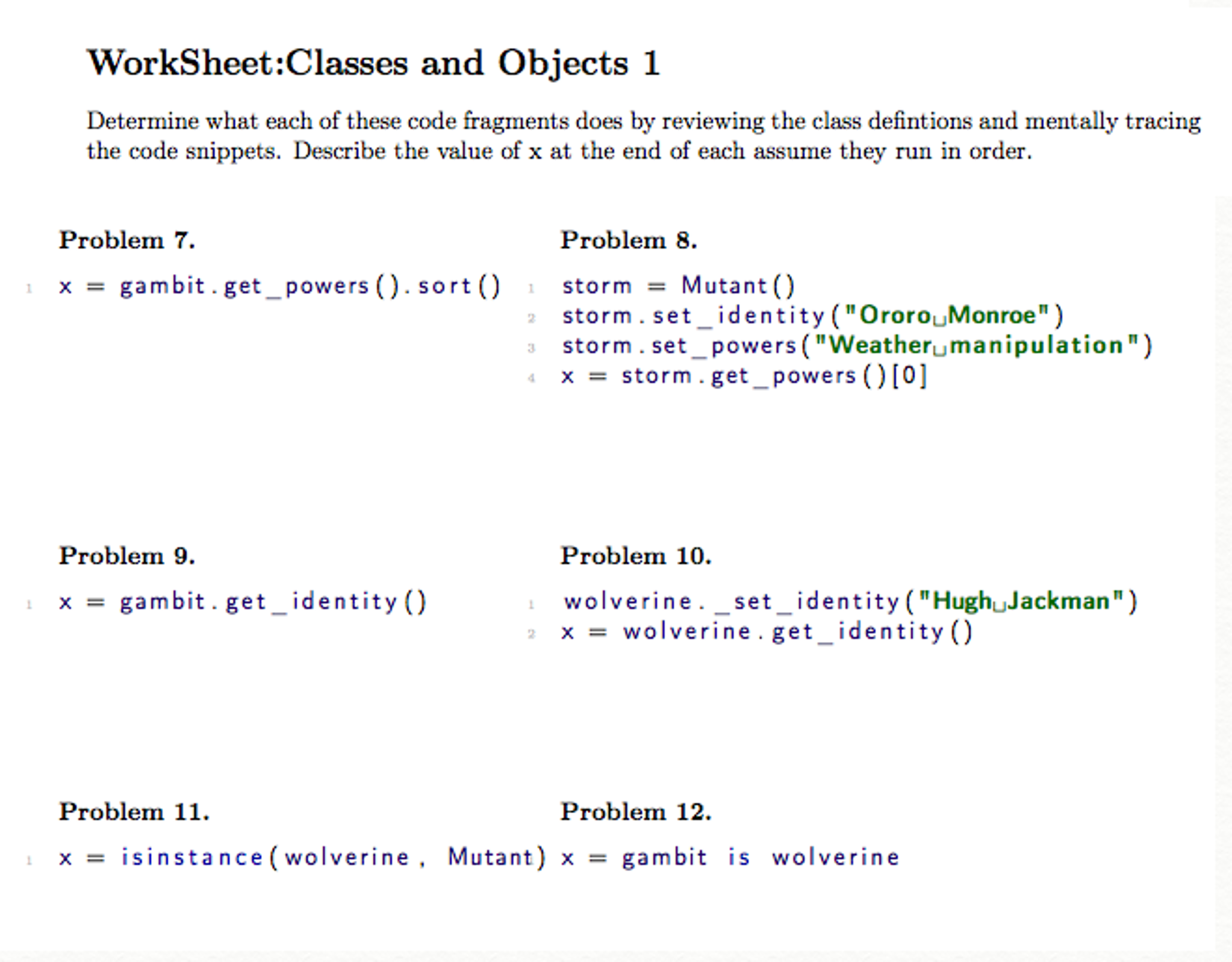 Solved Determine what each of these code fragments does by | Chegg.com