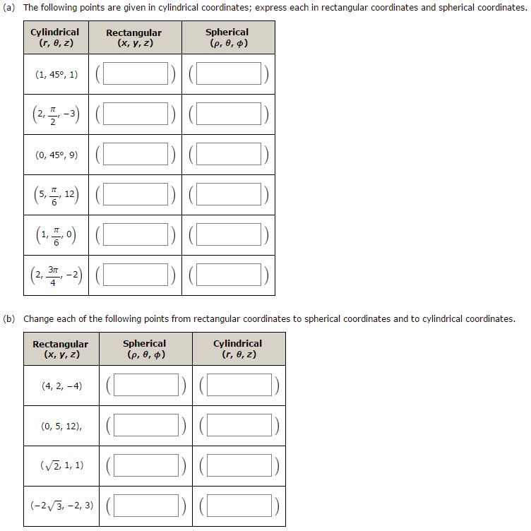 Solved The following points are given in cylindrical | Chegg.com