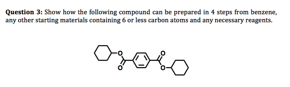 Solved Show how the following compound can be prepared in 4 | Chegg.com