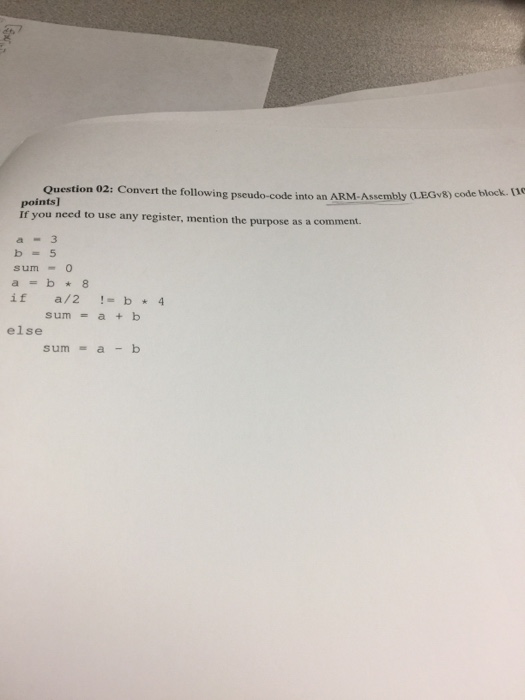 Solved Convert the following pseudo-code into an | Chegg.com Solved Convert the following pseudo-code into an | Chegg.com