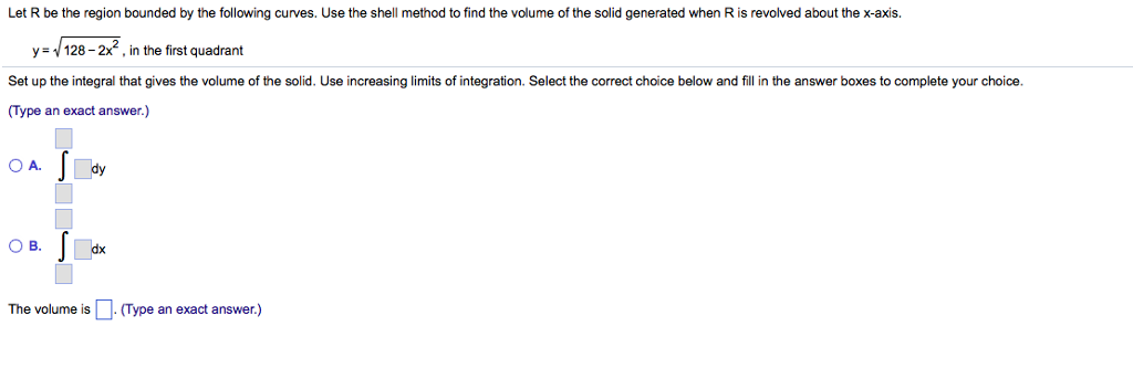 Solved Let R be the region bounded by the following curves. | Chegg.com