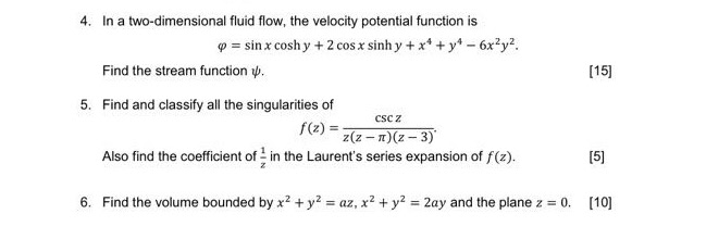 Solved 4. In a two-dimensional fluid flow, the velocity | Chegg.com