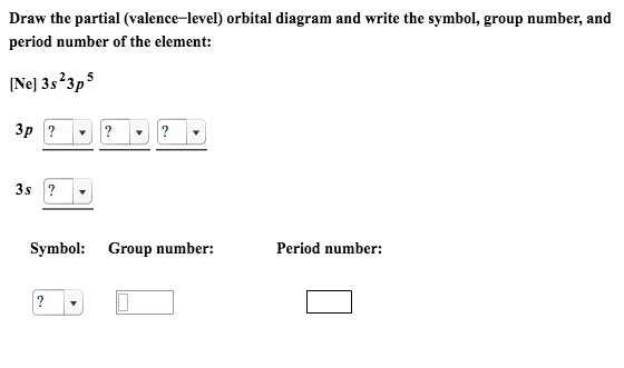 Solved Draw the pertial (valene-level) orbital diagram and | Chegg.com