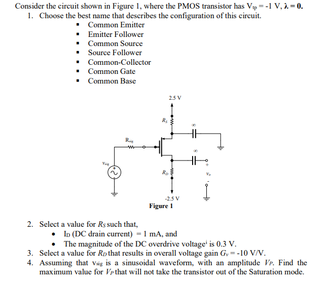 Solved Consider the circuit shown in Figure 1, where the | Chegg.com