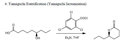 Solved 4. Yamaguchi Esterification (Yamaguchi lactonization) | Chegg.com