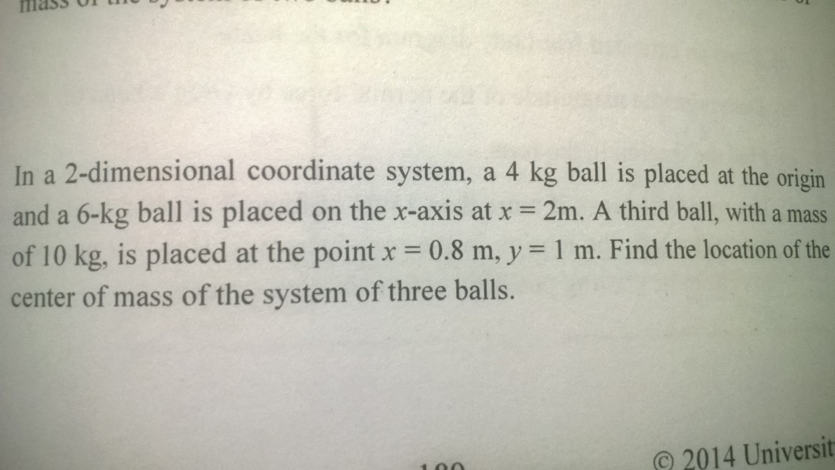 Solved In a 2-dimensional coordinate system, a 4 kg ball is | Chegg.com