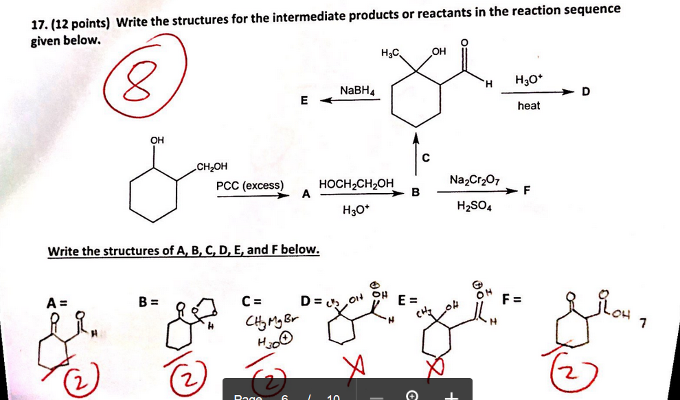 Solved 17. (12 points) Write the structures for the | Chegg.com