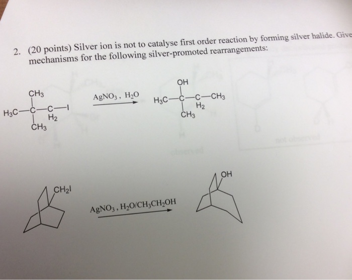 Solved Silver ion is not to catalyse first order reaction by | Chegg.com