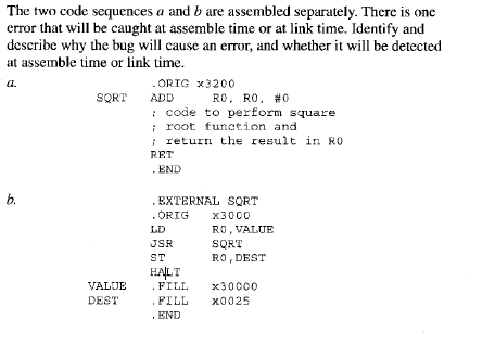 Solved The two code sequences a and b are assembled | Chegg.com