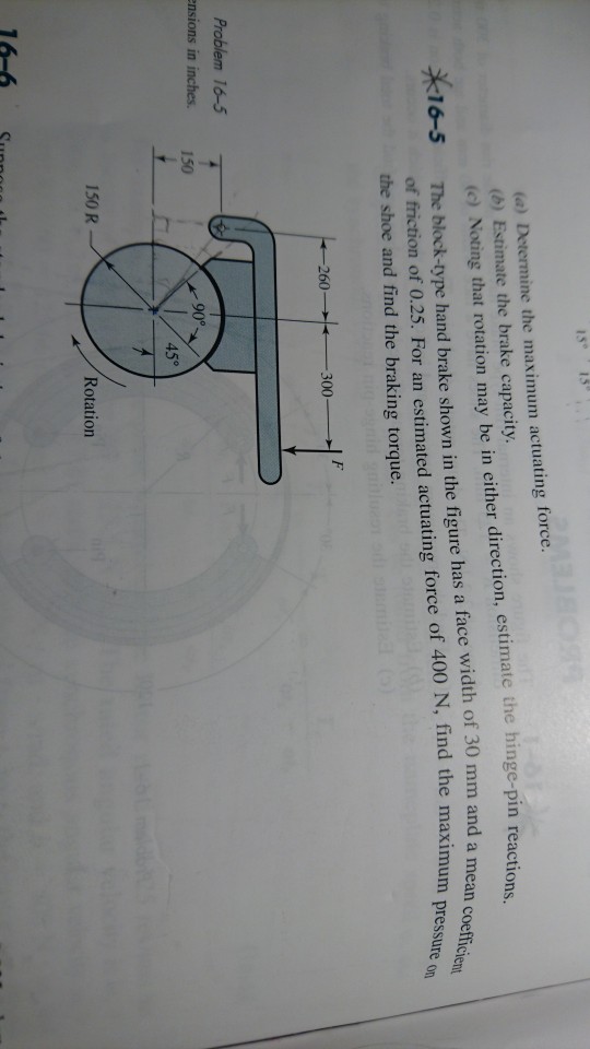Solved 15。 15 A Determine The Maximum Actuating Force