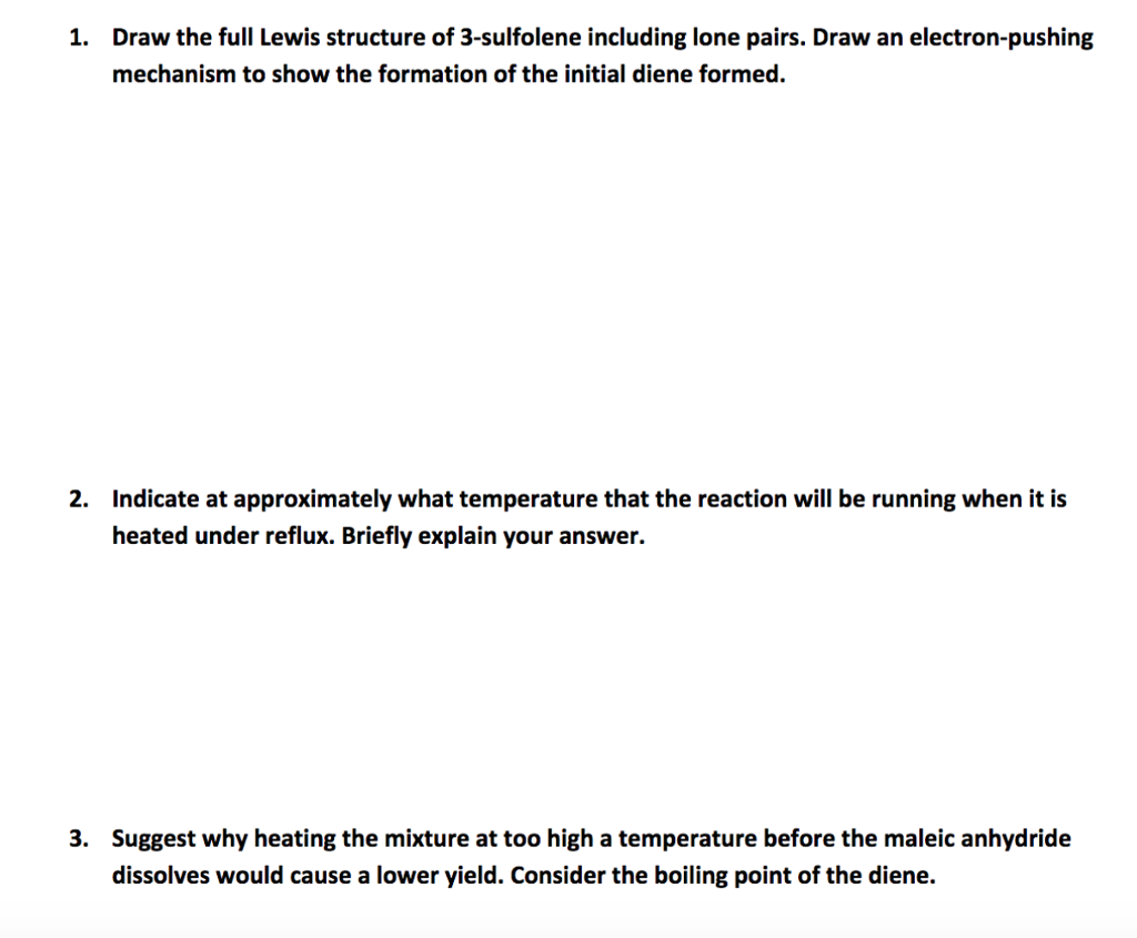 Solved Draw the full Lewis structure of 3-sulfolene | Chegg.com
