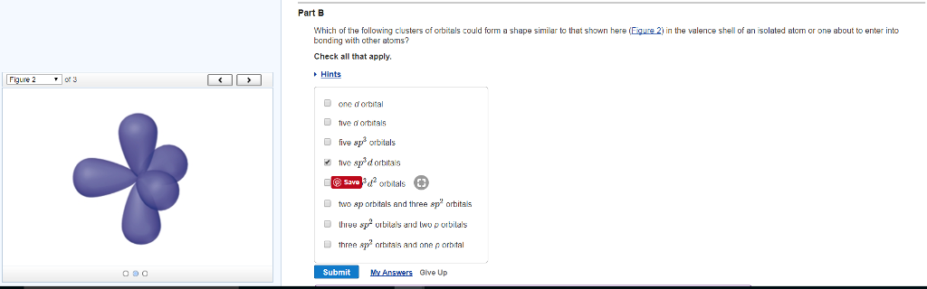 Solved Part B Which of the following clusters of orbitals | Chegg.com