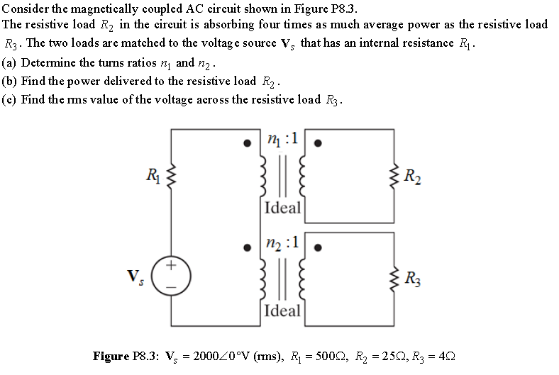 Solved Consider the magnetically coupled AC circuit shown in | Chegg.com