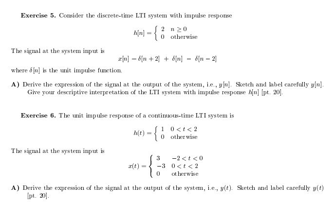 Solved Exercise 5. Consider the discrete-time LTI system | Chegg.com