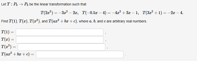 Solved: Let T: P_3 Rightarrow P_3 Be The Linear Transforma... | Chegg.com