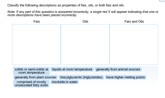 Solved Classify the following descriptions as properties of | Chegg.com