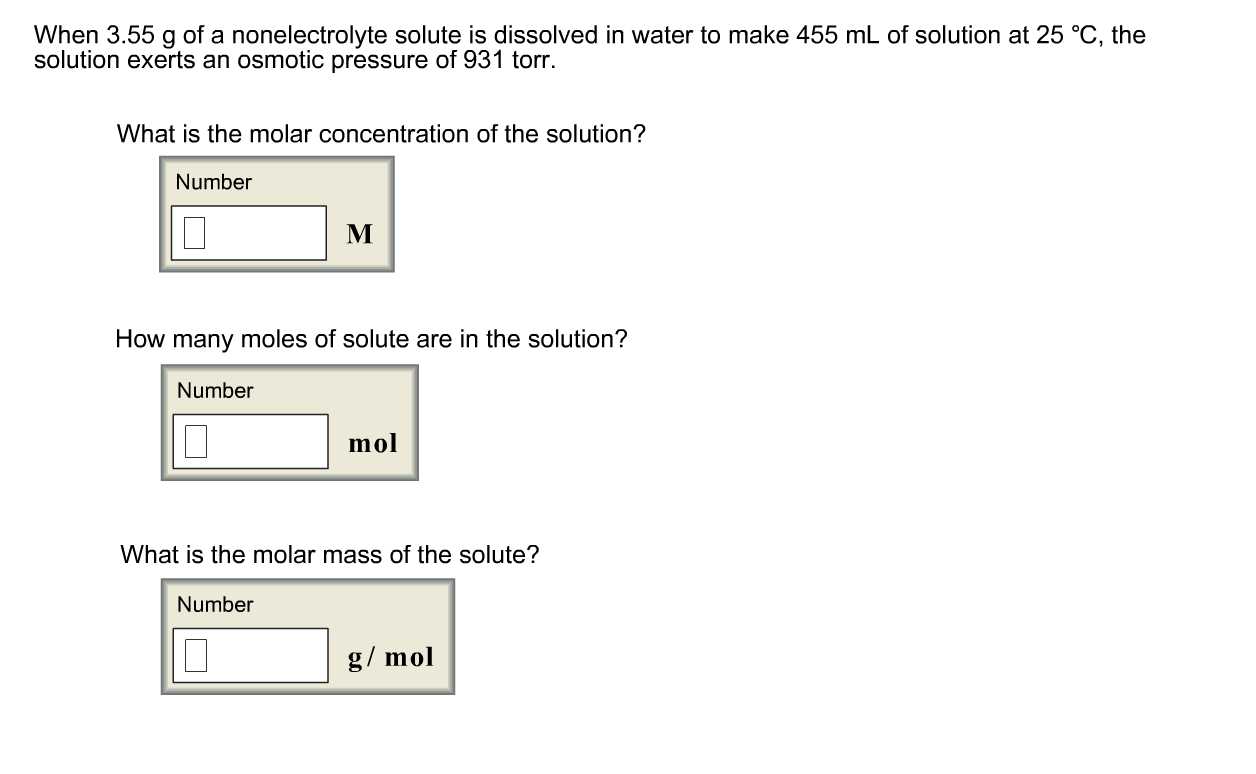 Solved When 3.55 g of a nonelectrolyte solute is dissolved | Chegg.com