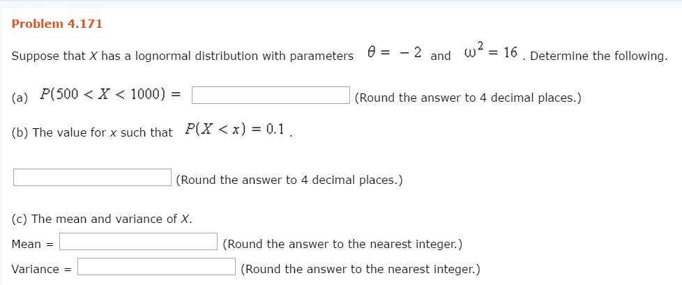 Solved Suppose that X has a lognormal distribution with | Chegg.com