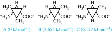 Solved In proteins, valine has three possible rotamers, | Chegg.com