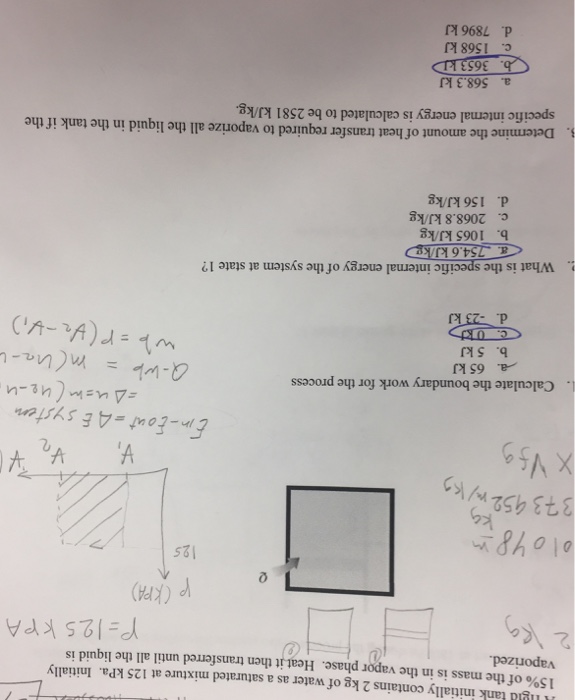 Solved A rigid tank initially contains 2 kg of water as a | Chegg.com