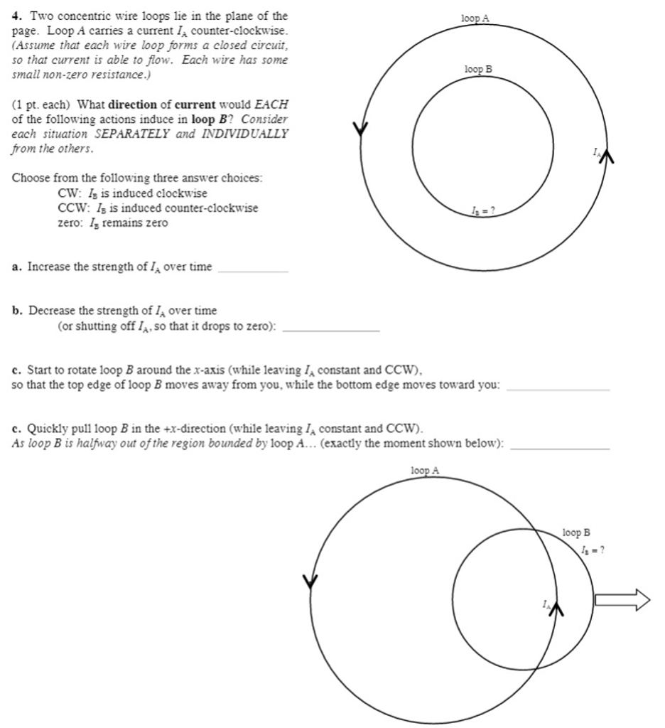Solved Two concentric wire loops lie in the plane of the | Chegg.com
