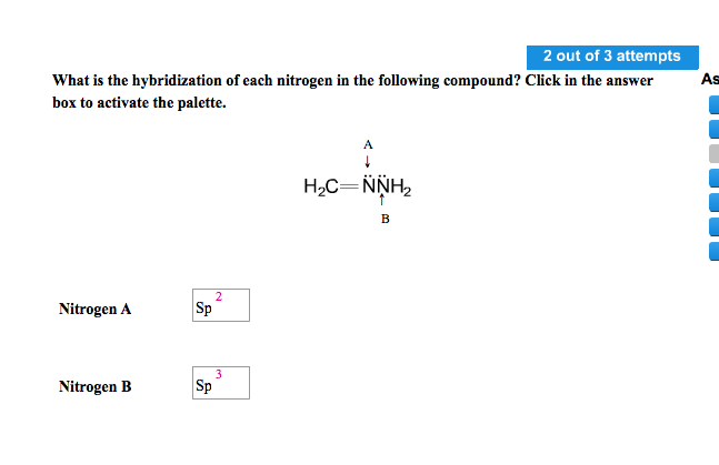 Solved What is the hybridization of each nitrogen in the | Chegg.com