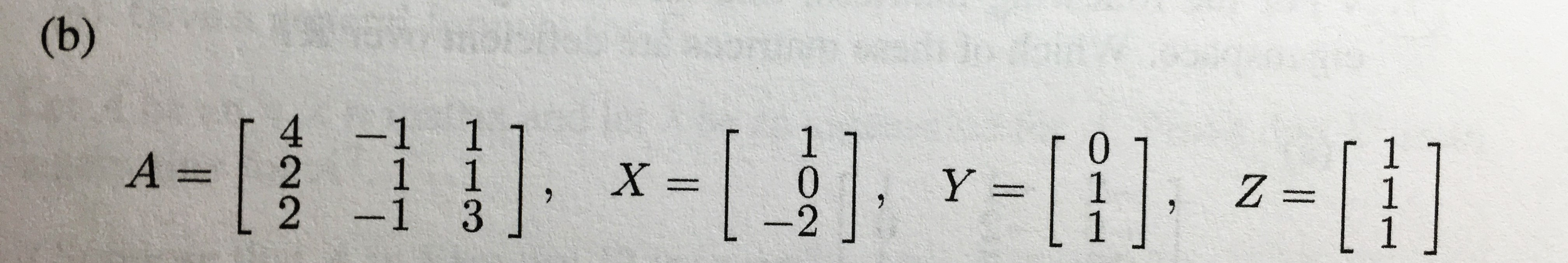 Solved For the matrix A in Exercise 3b, find an eigenvector | Chegg.com