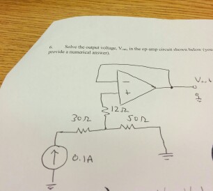 Solved Solve for the output voltage, Vout in the OP amp | Chegg.com