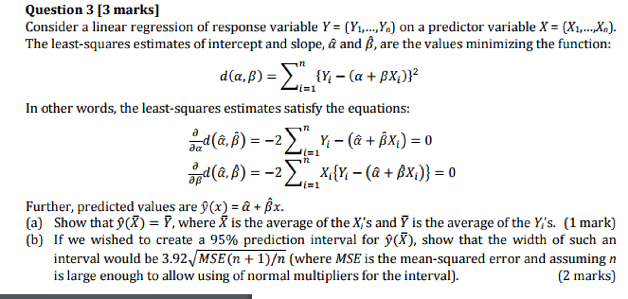 Solved Consider a linear regression of response variable Y = | Chegg.com