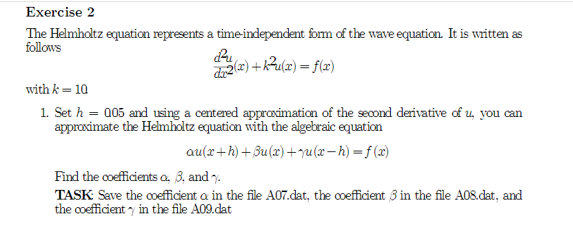 Solved The Helmholtz equation represents a time-independent | Chegg.com