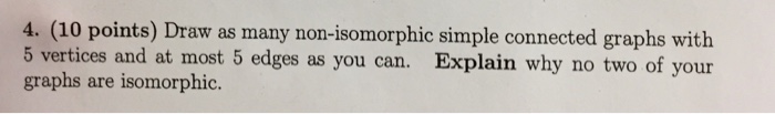 Solved Draw as many non-isomorphic simple connected graphs | Chegg.com