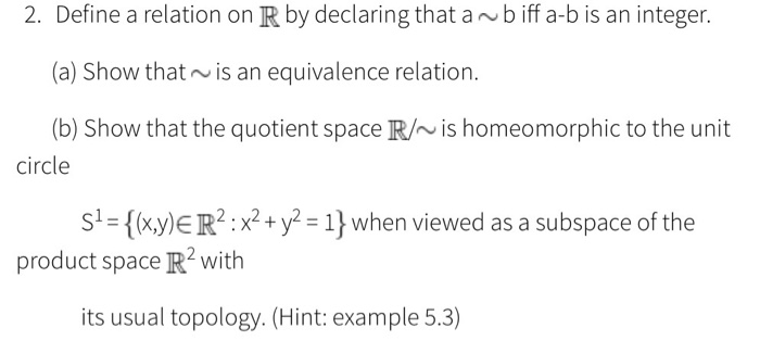 Solved Define a relation on by declaring that a ~ b if a-b | Chegg.com