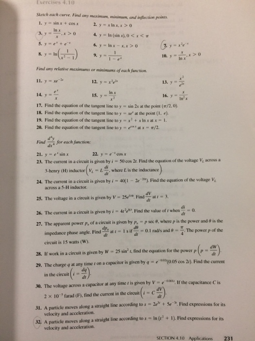 Solved Find any maximum, minimum, and inflection points. y | Chegg.com