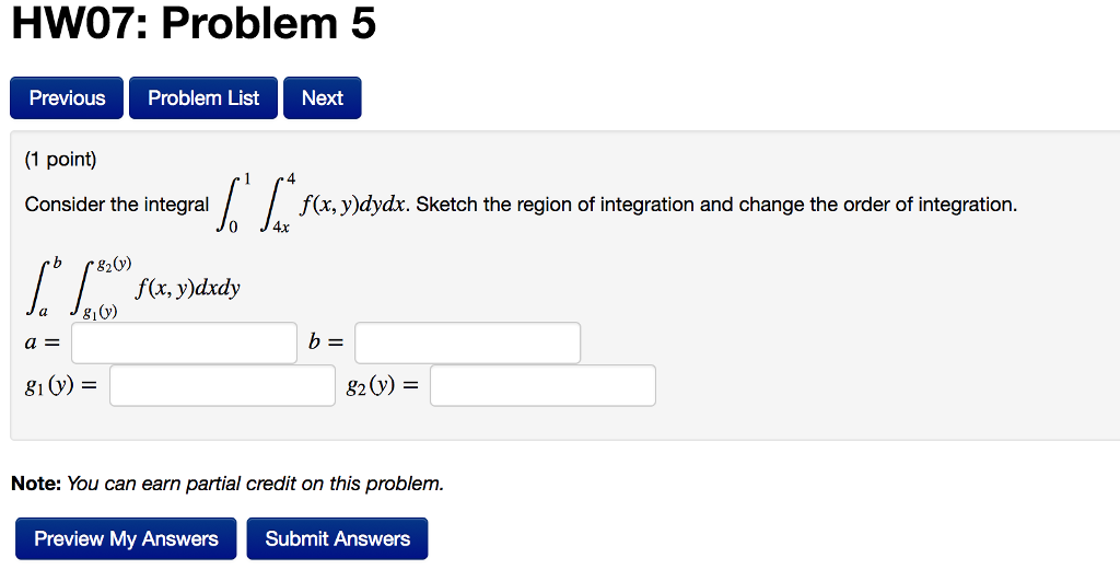 Solved HW07: Problem 5 Previous Problem List Next (1 point) | Chegg.com