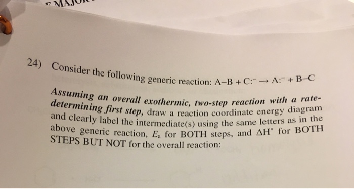 Solved Consider the following generic reaction: A-B + C:^- | Chegg.com