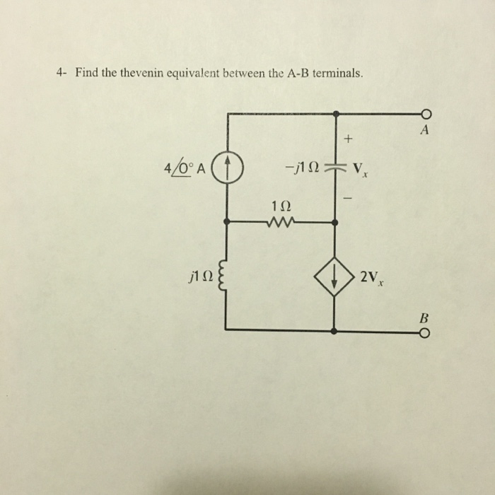 Solved Find the thevenin equivalent between the A-B | Chegg.com