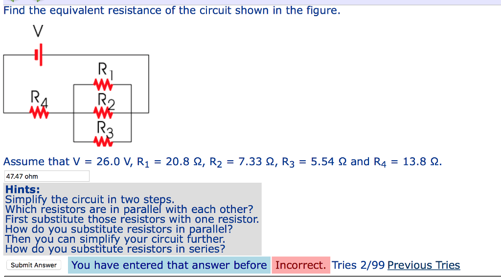 Solved Find the equivalent resistance of the circuit shown | Chegg.com
