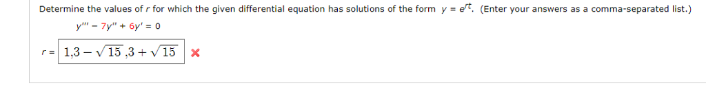 Solved Determine the values of r for which the given | Chegg.com