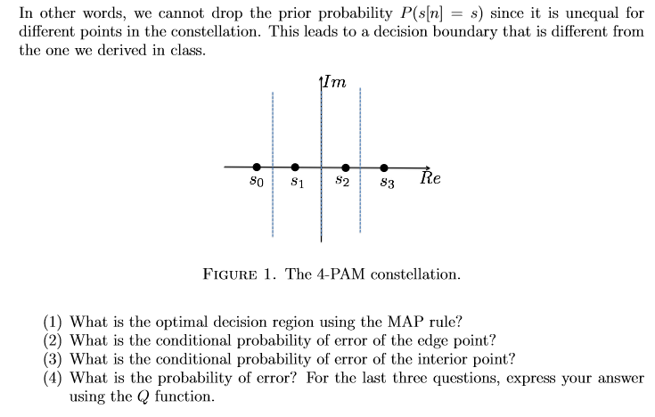 3. Consider the a four-PAM constellation. We have | Chegg.com