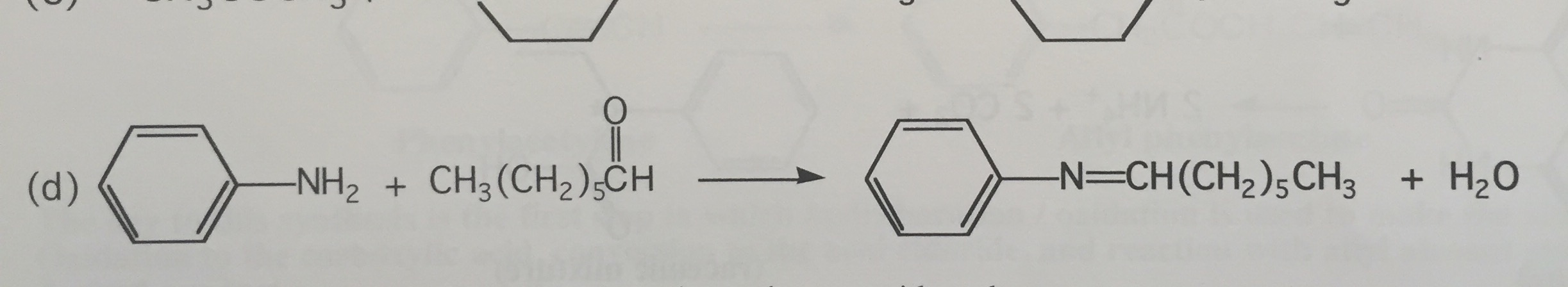 Solved NH2CH3 (CH2)sCH N=CH(CH2)5CH3 + H2O | Chegg.com