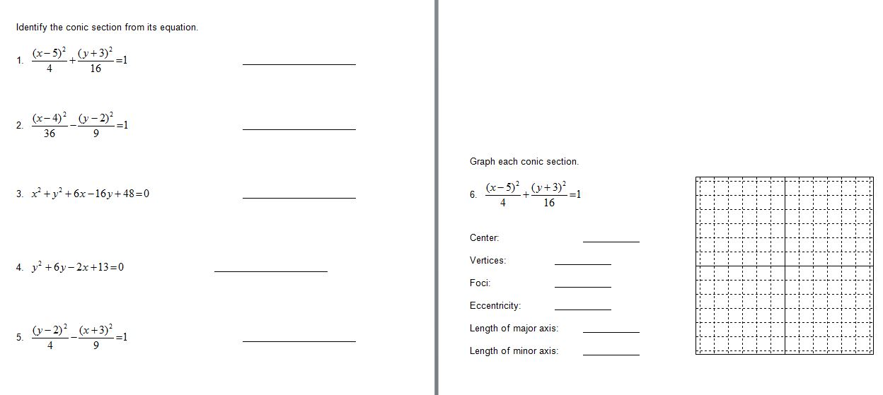 Solved Identify the conic section from its equation. Graph | Chegg.com