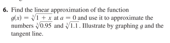Solved 6 Find The Linear Approximation Of The Function